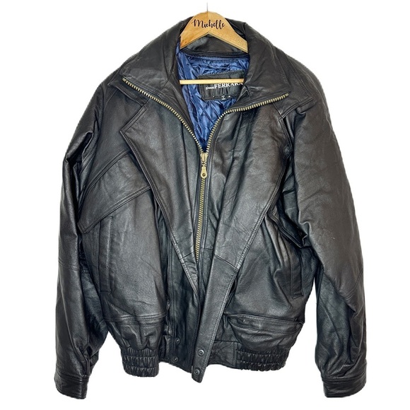 Vintage | Jackets & Coats | Vtg 9s Y2k Gianni Ferrara Bomber Style ...